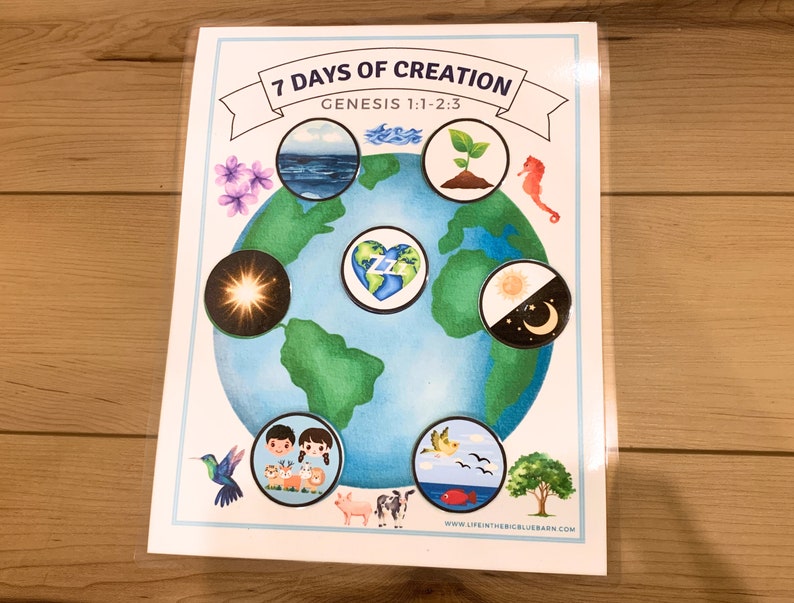 Days of Creation Matching Game, Genesis 1 Creation Craft, Sunday School ...