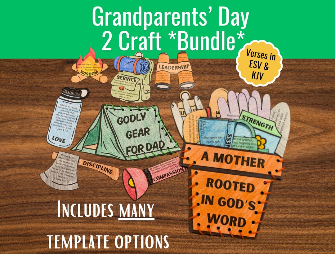 Grandparents Day Bible Craft, Sunday School Craft, Printable Coloring ...
