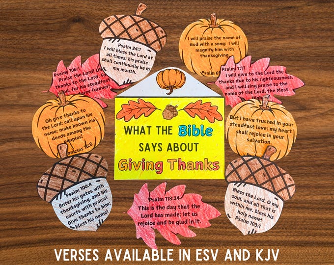 Thanksgiving Pumpkin Craft, Sunday School Give Thanks Activity ...