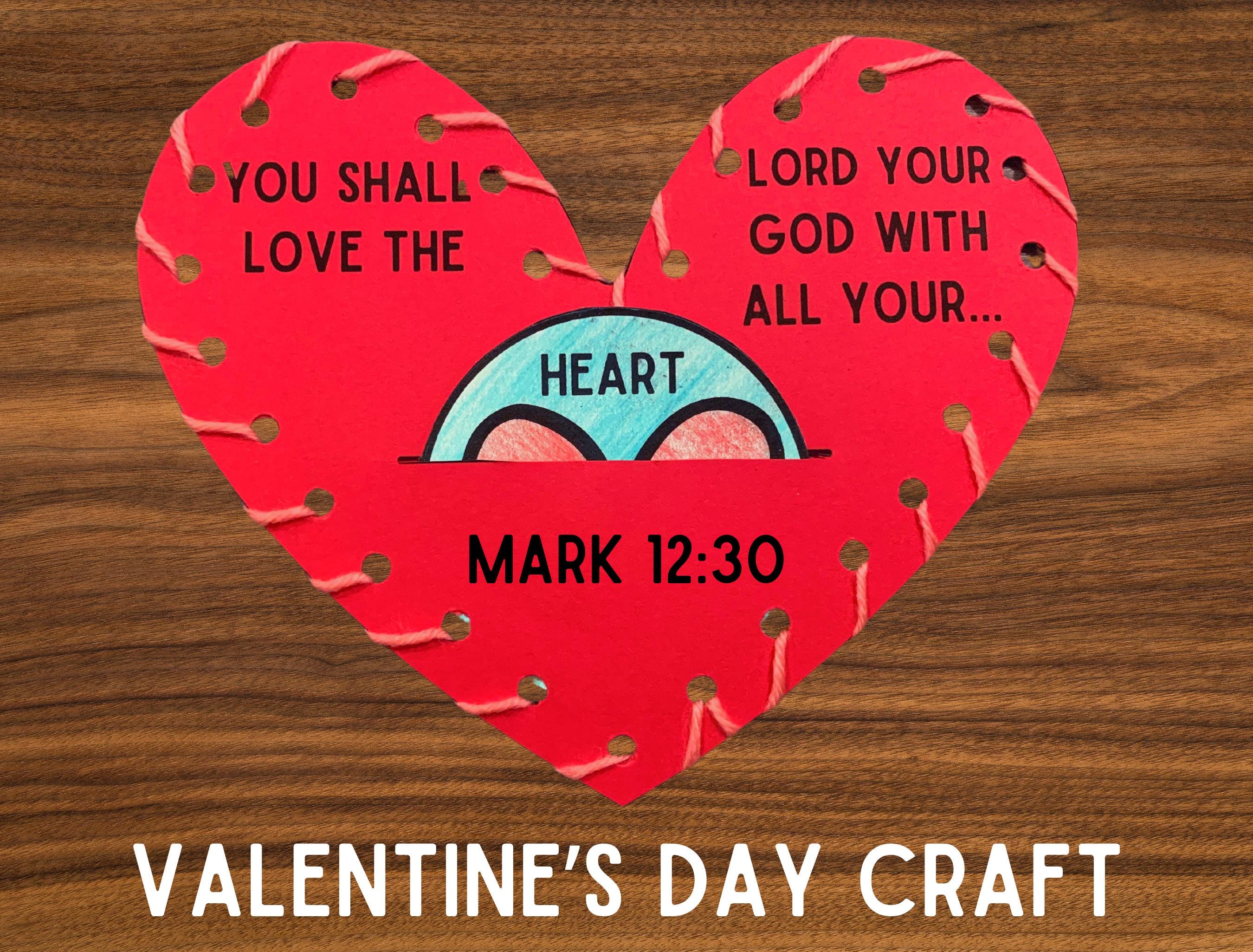 Christian Valentine’s Day Bible Craft, Love the Lord Sunday School ...