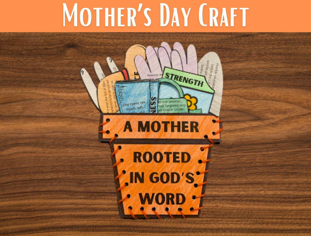 Mother's Day Craft, Sunday School Mothers Day Bible Craft, Godly Mom ...