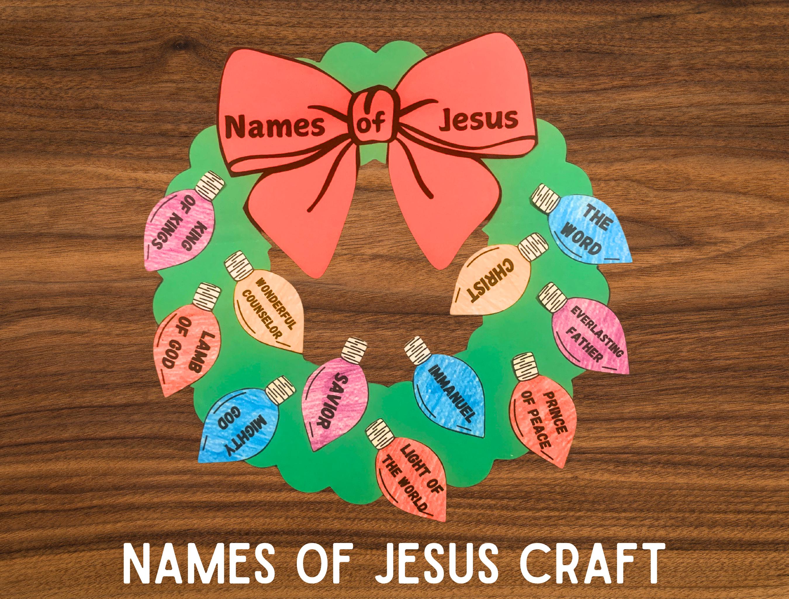 Christmas Craft BUNDLE, Names of Jesus Sunday School Craft, Baby Jesus ...