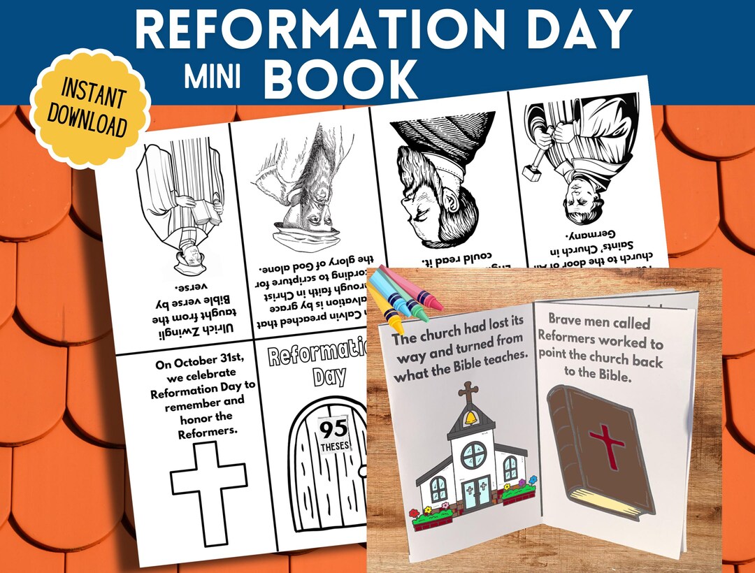 Reformation Day Craft, Martin Luther Church History, 95 Theses ...
