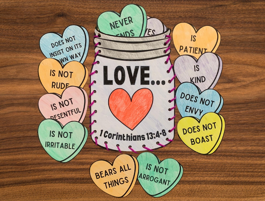 Valentine’s Day Bible Craft, Sunday School Coloring Pages for Kids ...