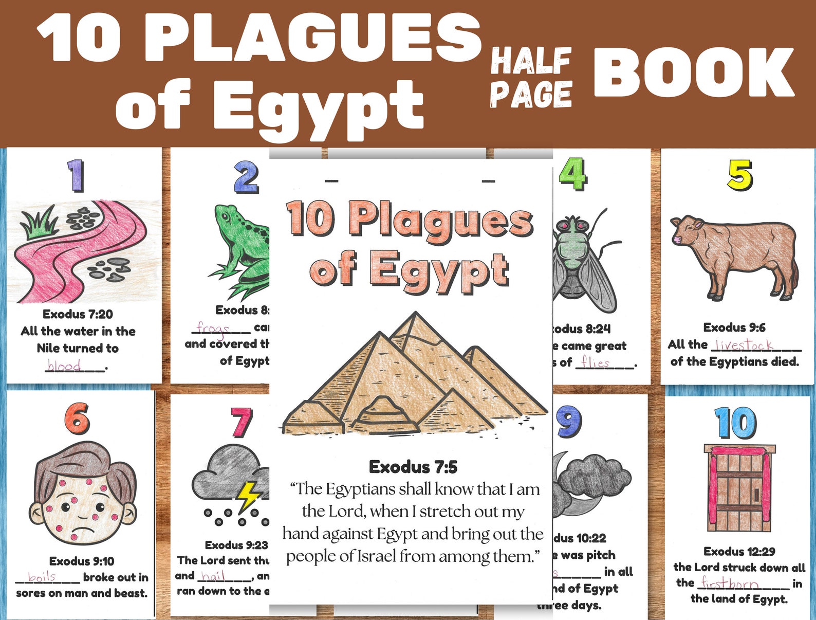Plagues of Egypt Printable Craft, Sunday School Lesson Activity, Kids ...