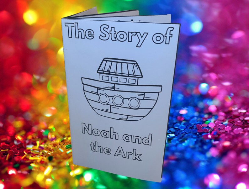 Noah's Ark Mini Book Craft, Sunday School Lesson for Kids, Printable ...
