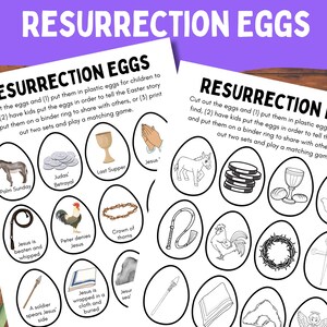 Resurrection Eggs, Easter Story Printable, Sunday School Bible Craft ...