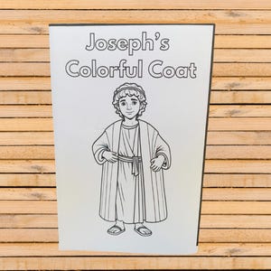 Joseph and the Coat of Many Colors Mini Book Bible Craft, Sunday School ...