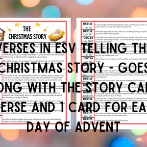Advent Story Cards, the Christmas Story Cards, Nativity Calendar ...