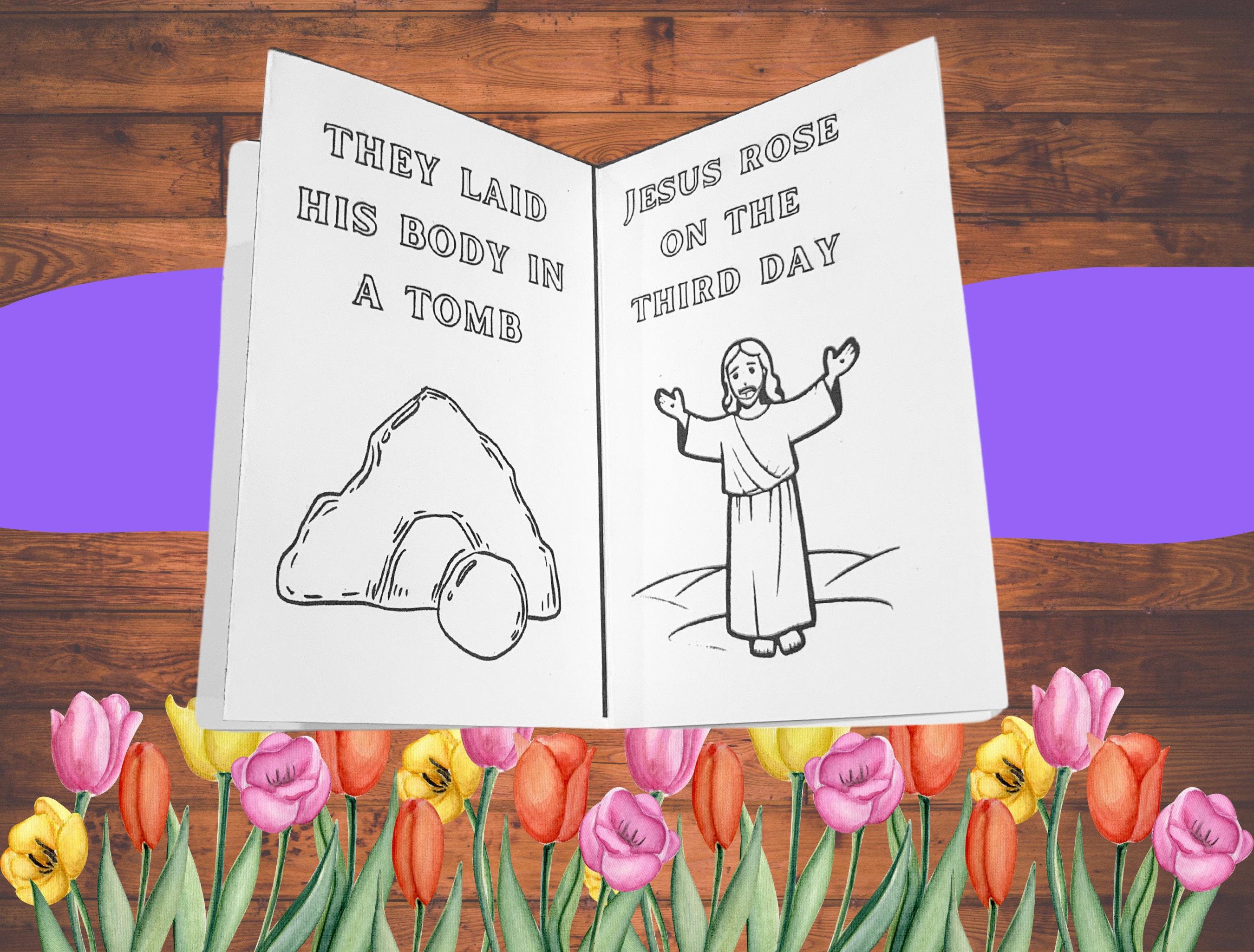 Easter Story Mini Book, He is Risen Craft, Easter Sunday Craft, Bible ...