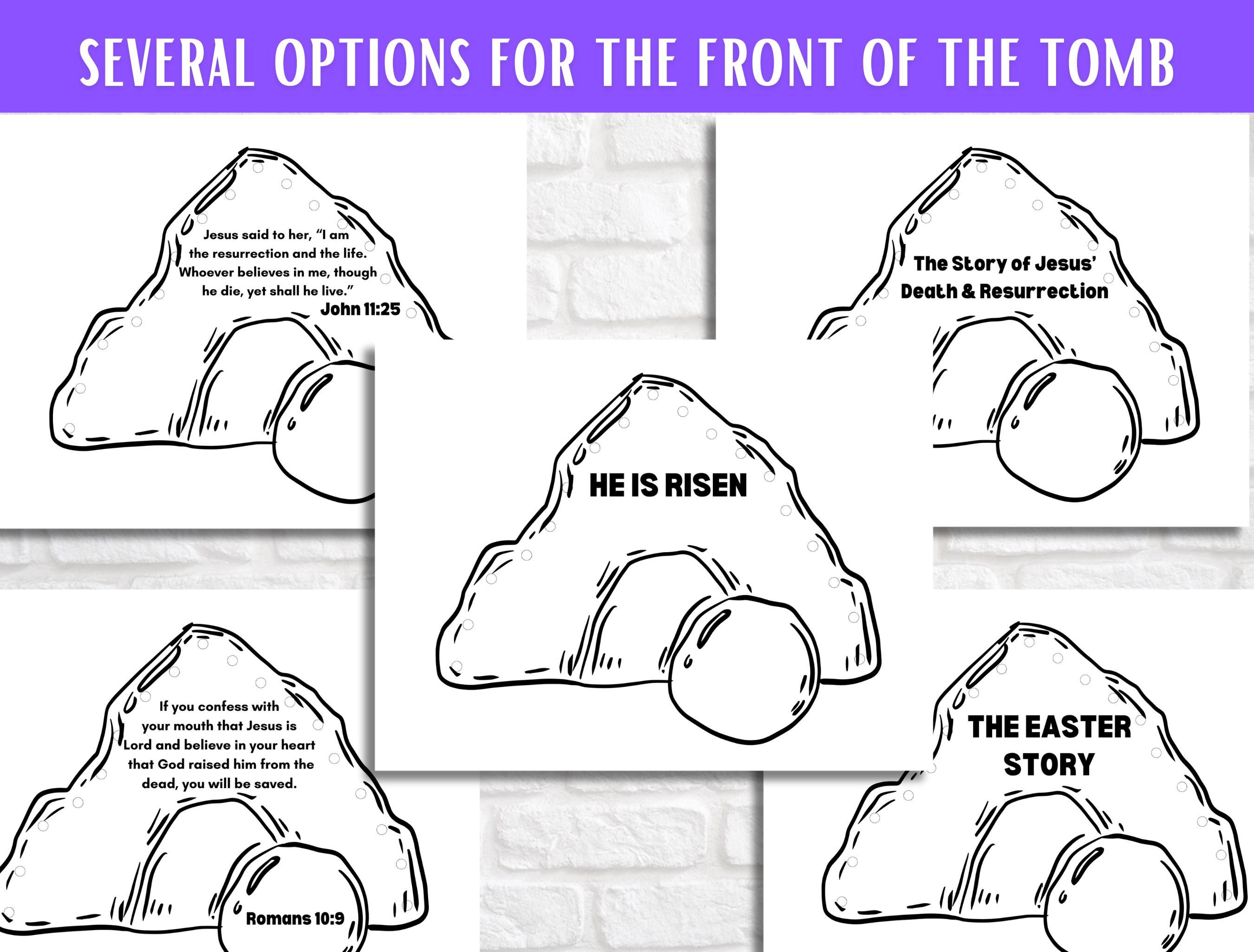 He is Risen Easter Craft, Easter Story Printable, Empty Tomb Activity ...