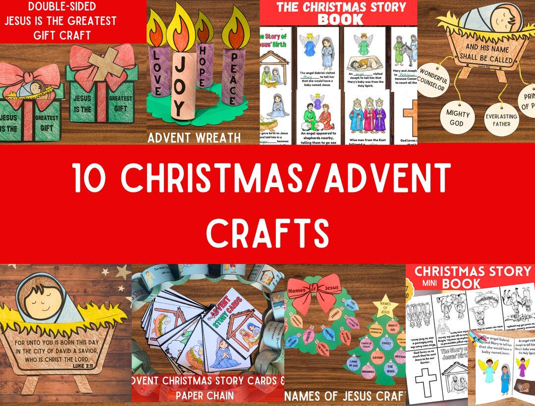 Christmas Craft BUNDLE, Christmas Sunday School Crafts, Christmas Story ...