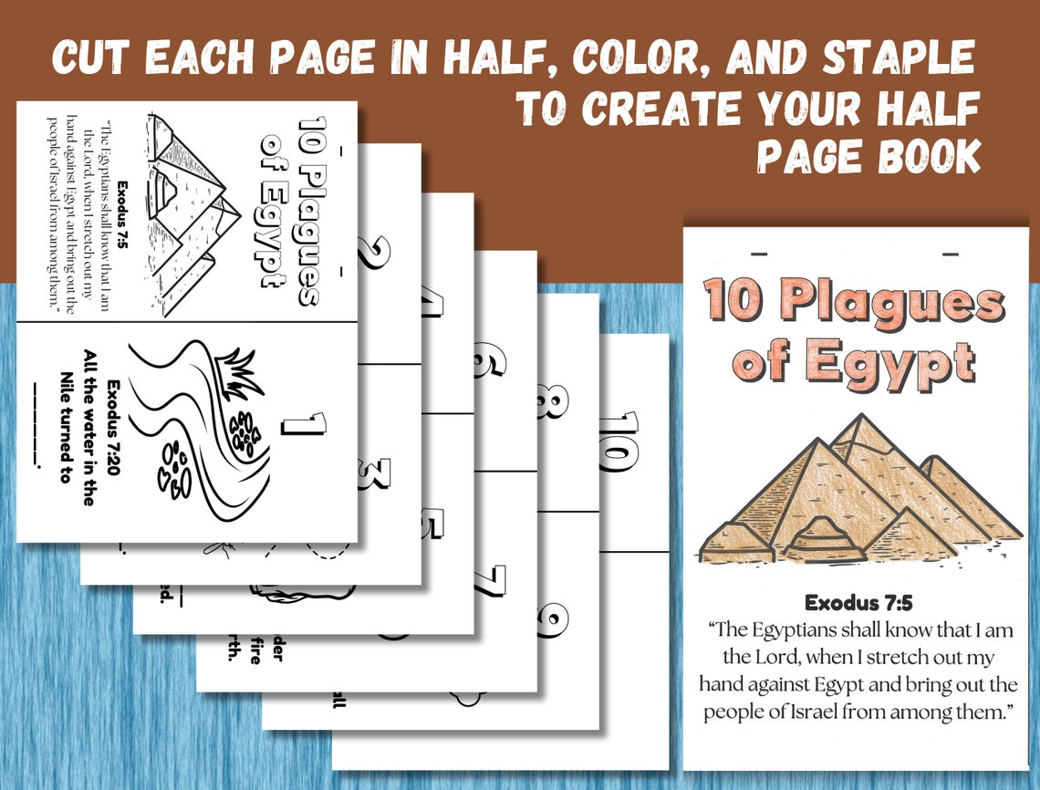 Plagues of Egypt Printable Craft, Sunday School Lesson Activity, Kids ...