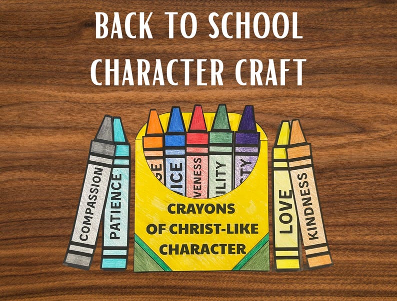 Back to School Bible Craft, Sunday School Godly Character Lesson ...