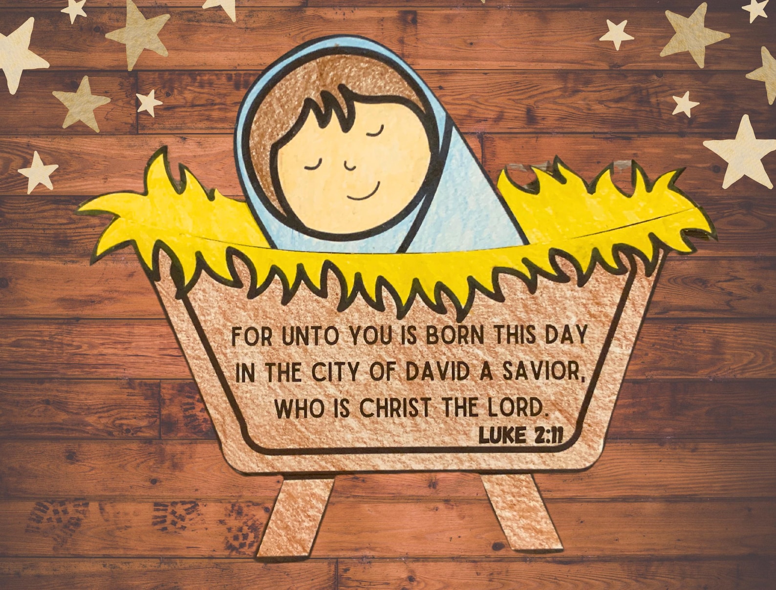 Christmas Bible Craft for Kids, Birth of Jesus Nativity Sunday School ...