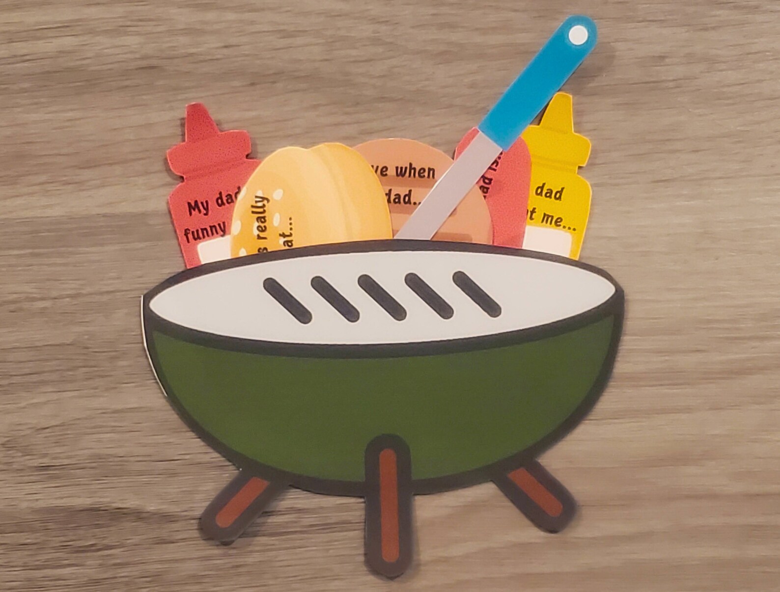 Father's Day Craft for Kids, All About My Dad Grill Craft, Printable ...