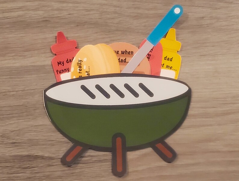 Father's Day Craft for Kids, All About My Dad Grill Craft, Printable ...