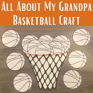 Fathers Day Craft for Kids, All About My Dad Basketball Craft ...