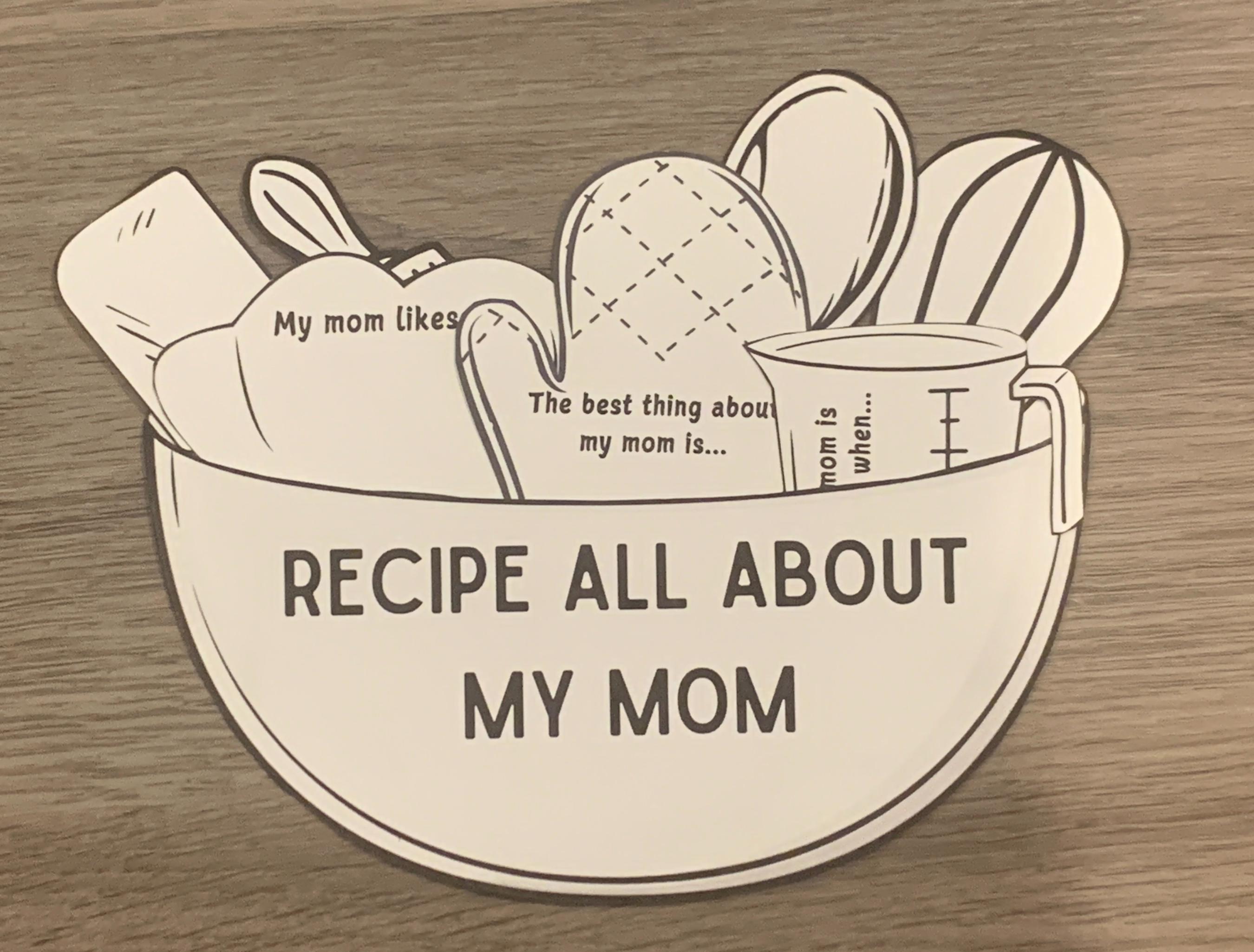 Mother's Day Craft, Printable Coloring Mother's Day Activity, DIY Gift ...