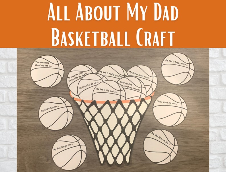 Printable Coloring Father's Day Craft, Slam Dunk Fathers Day Craft for ...