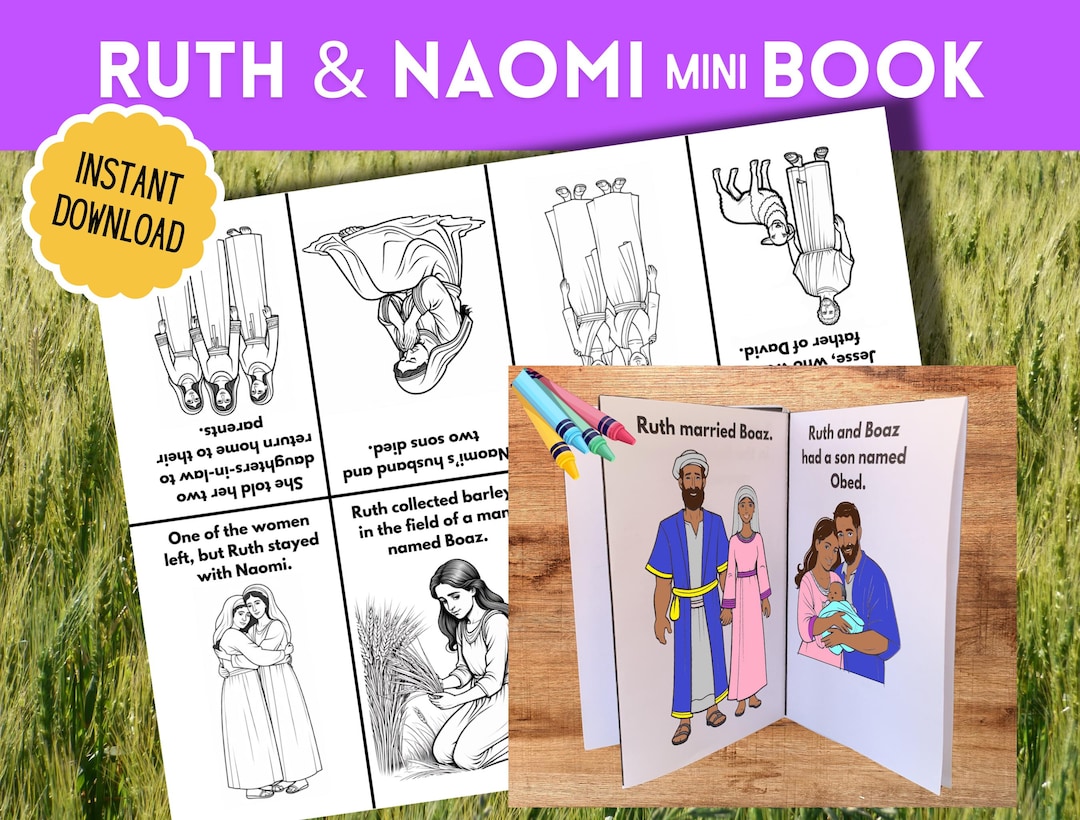 Ruth and Naomi Bible Craft, Ruth and Boaz Sunday School Lesson Activity ...