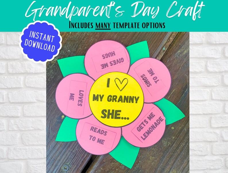 Grandparents Day Craft for Grandma, Grandparents Day Craft From Kids ...