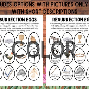 Resurrection Eggs, Easter Story Printable, Sunday School Bible Craft ...