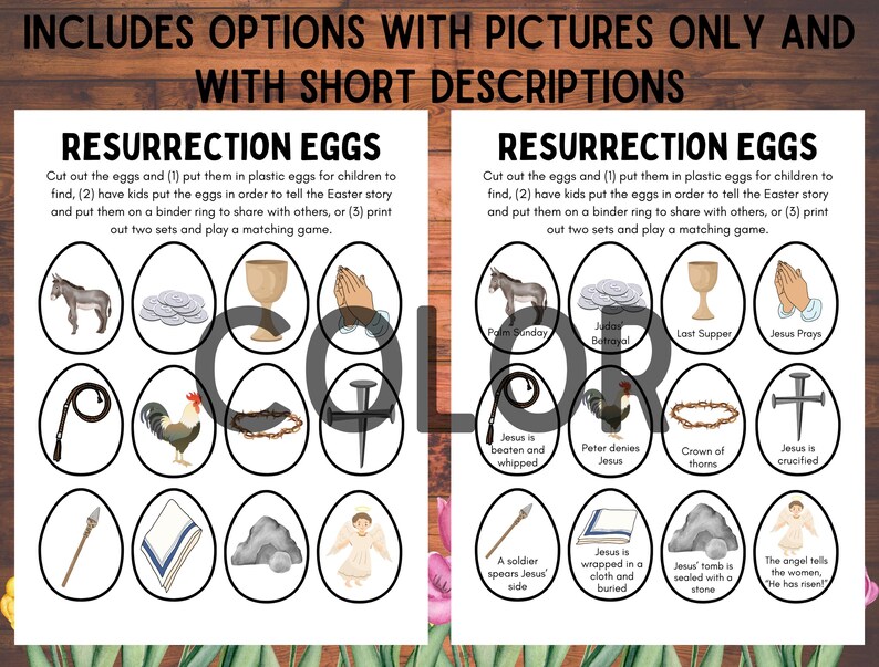 Resurrection Eggs, Easter Story Printable, Sunday School Bible Craft ...