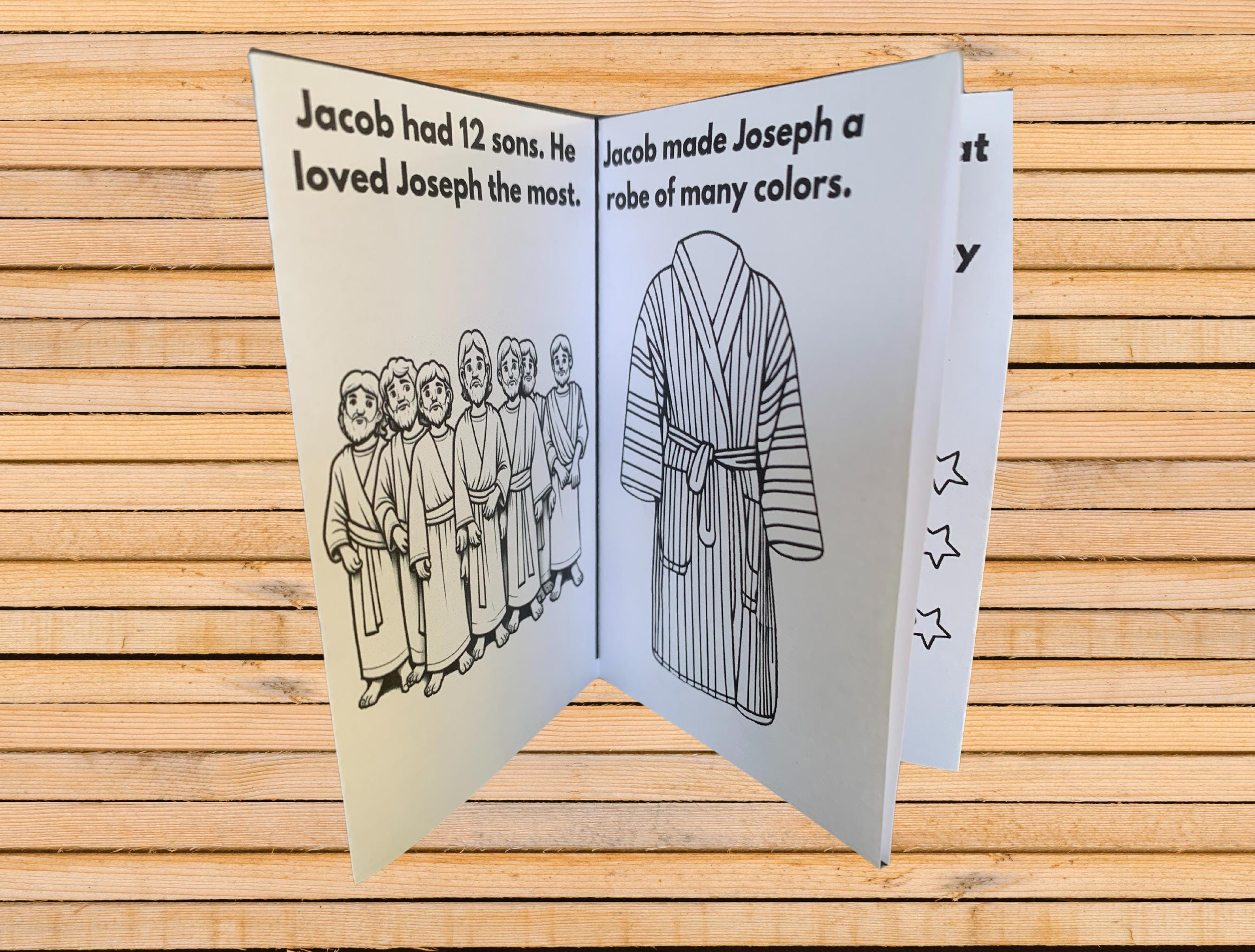 Joseph Coat of Many Colors Craft, Sunday School Church Activity, Kids ...