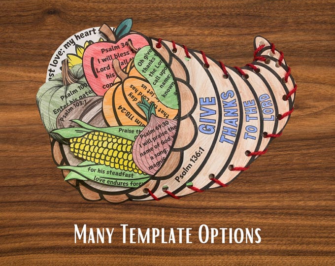 Thanksgiving Fall Harvest Bible Craft, Give Thanks Sunday School ...