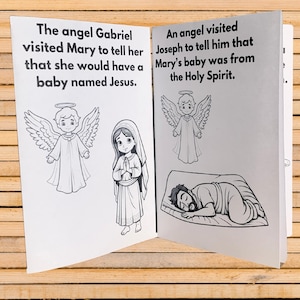 Birth of Jesus Christmas Story Nativity Coloring Book Craft, Advent ...