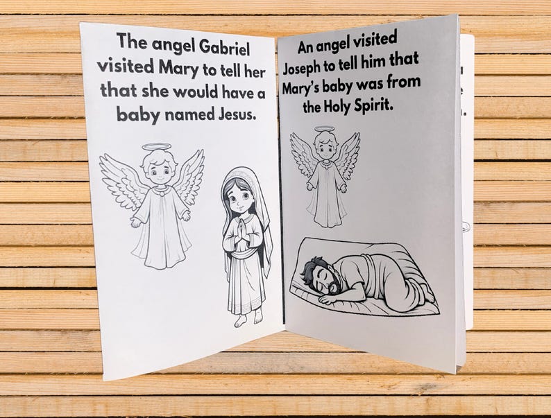 Birth of Jesus Christmas Story Nativity Coloring Book Craft, Advent ...