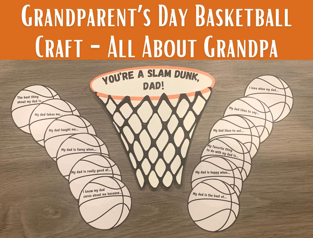 Grandparent's Day Craft, DIY Gift From Kids, All About My Grandpa Gift ...