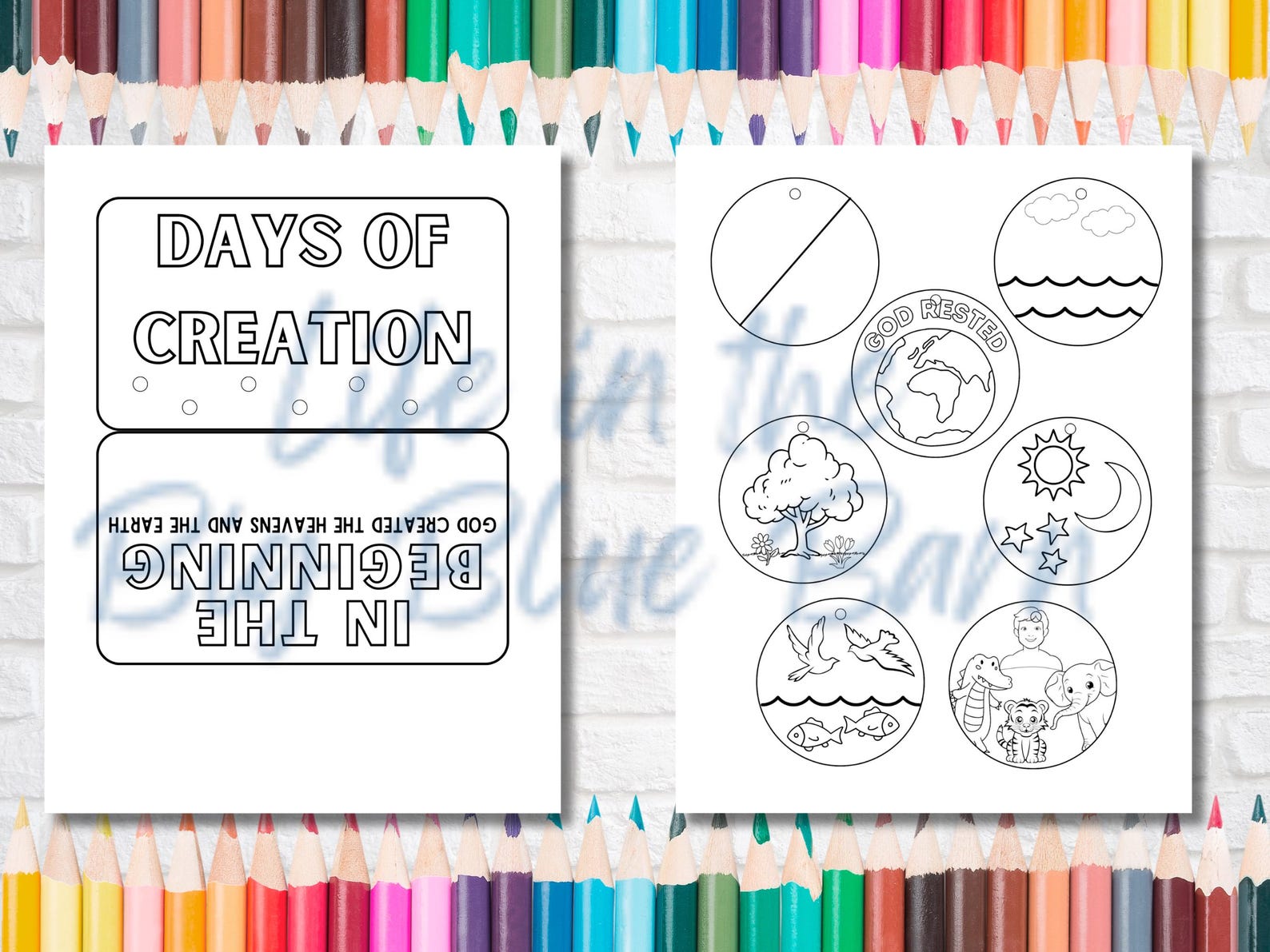 7 Days of Creation Craft, Sunday School Creation Lesson, Printable Kids ...