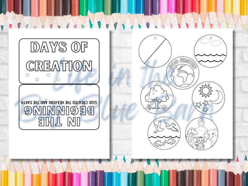 7 Days of Creation Craft, Sunday School Creation Lesson, Printable Kids ...