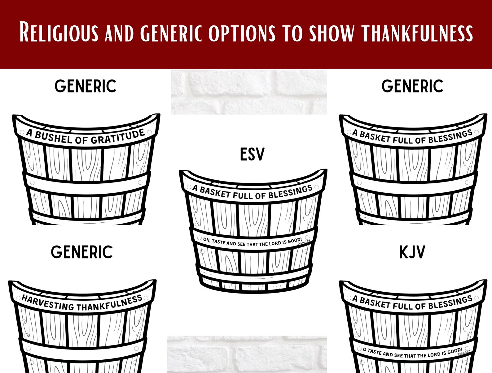 Fall Harvest Bible Craft, Christian Thanksgiving Give Thanks Sunday ...