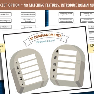 10 Commandments Christian Preschool Activity, Sunday School Kids Bible ...