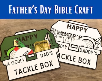 Toolbox for Dad Fathers Day Bible Craft, Sunday School Bible Printable ...