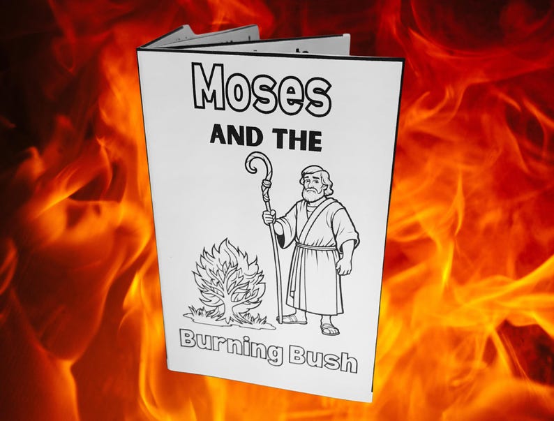 Moses and the Burning Bush Mini Book Bible Craft, Sunday School Lesson ...