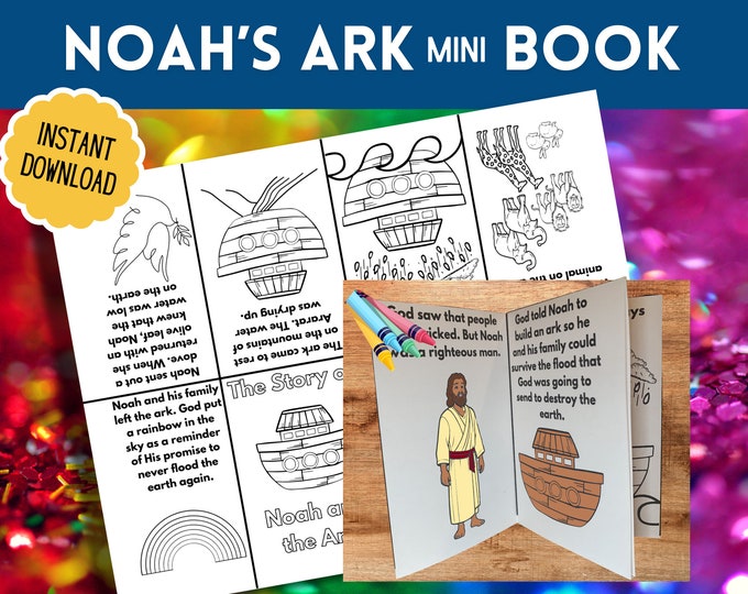 Noah's Ark Printable, Sunday School Craft, Bible Story Activity Kids ...