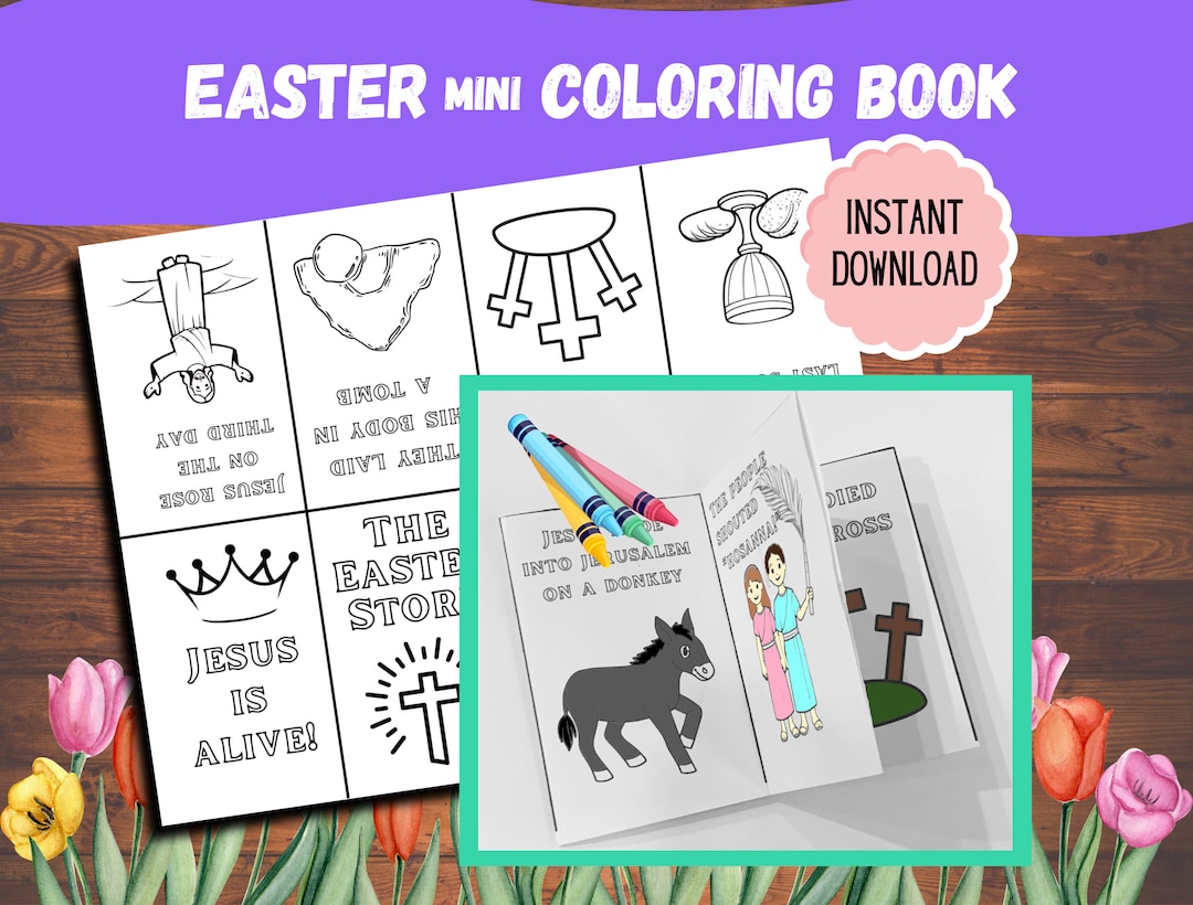 Easter Story Mini Book, He is Risen Craft, Easter Sunday Craft, Bible ...