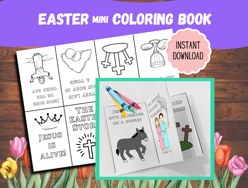 Easter Story Mini Book, He is Risen Craft, Easter Sunday Craft, Bible ...