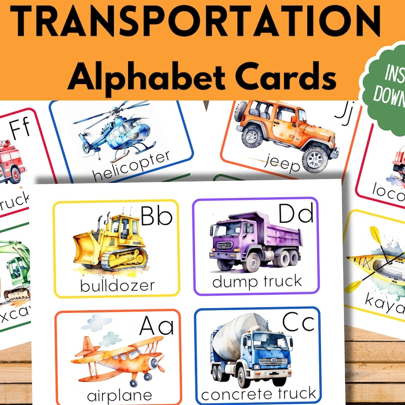 Transportation Alphabet - Etsy