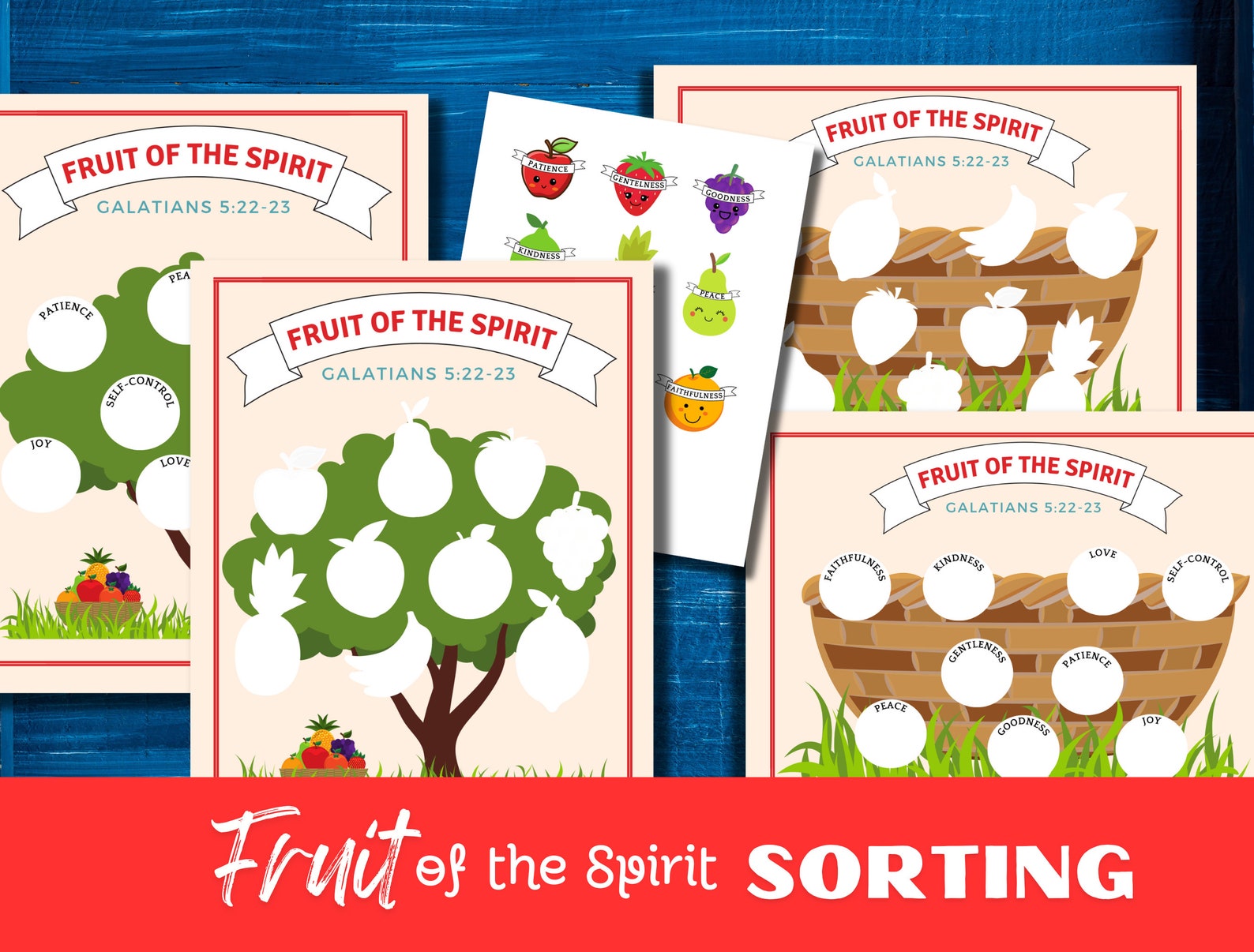 Fruit of the Spirit Craft, Christian Preschool Activities, Fruit ...