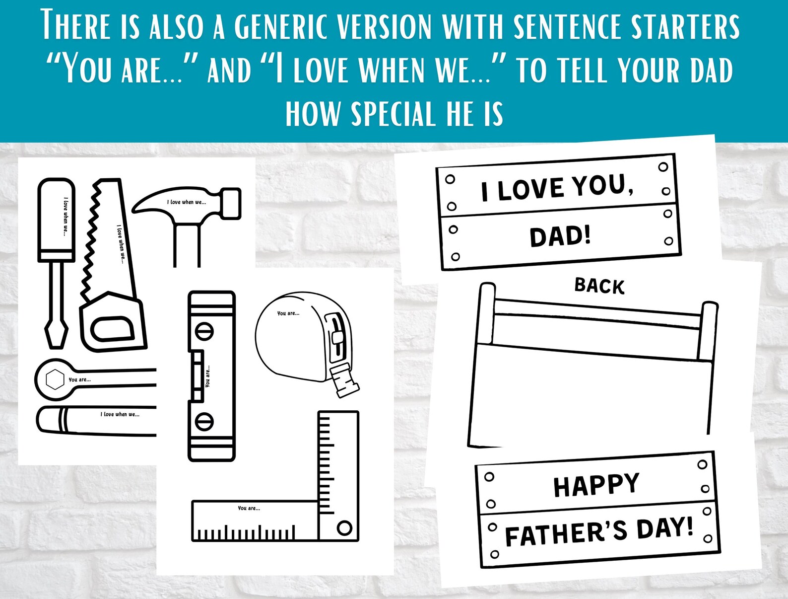 Father's Day Tool Box Craft for Dad, Sunday School Bible Printable ...
