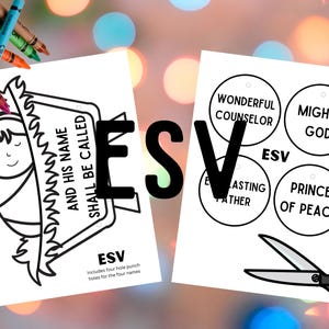 Christmas Bible Craft, Names of Jesus Manger Craft, Baby Jesus Sunday ...