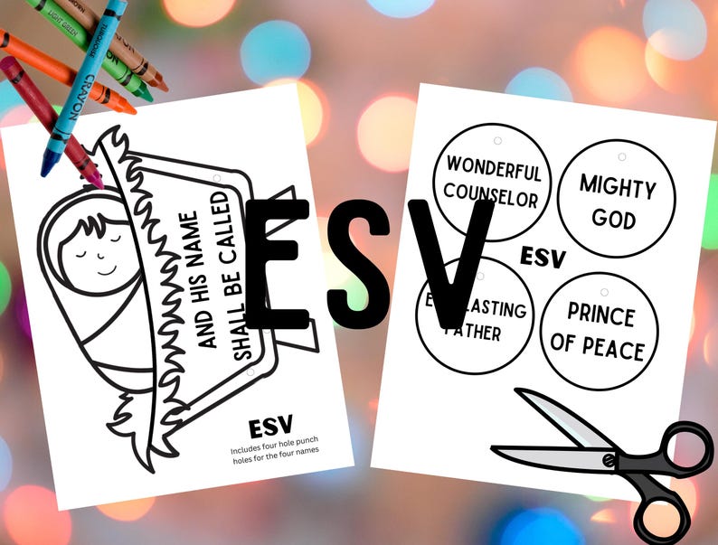 Christmas Bible Craft, Names of Jesus Manger Craft, Baby Jesus Sunday ...