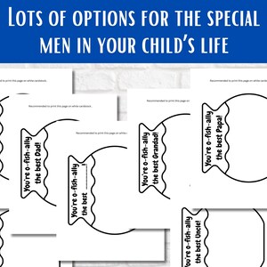 Printable Father's Day Craft, Preschool Father's Day Fish Craft, Best ...