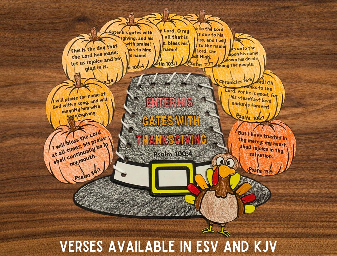 Fall Bible Craft, Thanksgiving Sunday School Craft, Gratitude Pilgrim ...