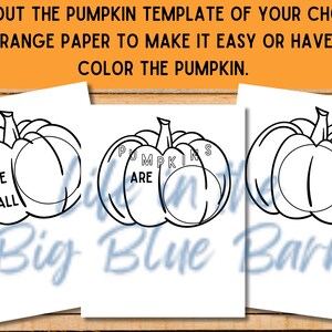 Fall Pumpkin Craft, Kids Preschool Kindergarten Pumpkin Craft ...